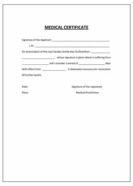 Medical Certificate Template For Sick Leave