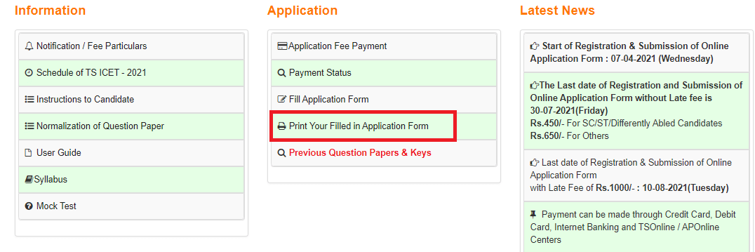 TS ICET Application Form 2024: Dates, Correction
